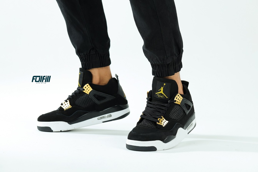 AIR JORDAN 4 RETRO Black - White | FulFill